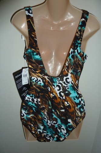 NWT Miraclesuit Escape Underwire Tummy-Control One-Piece Swimsuit 8 10 ...