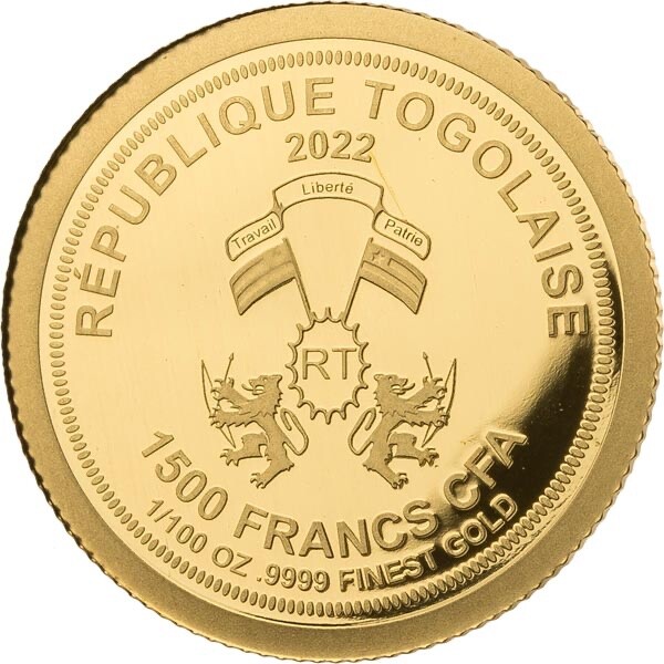 2022 Togo European Hornet .9999 Gold Colored Coin Proof Insect WWF ...