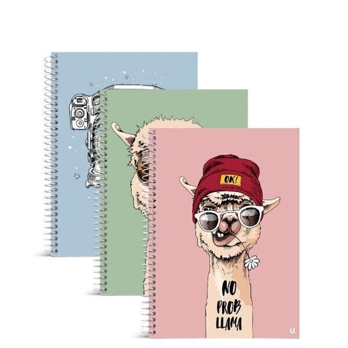 Fun Llama Design A5 Spiral Notebook For School Work College or Home | eBay