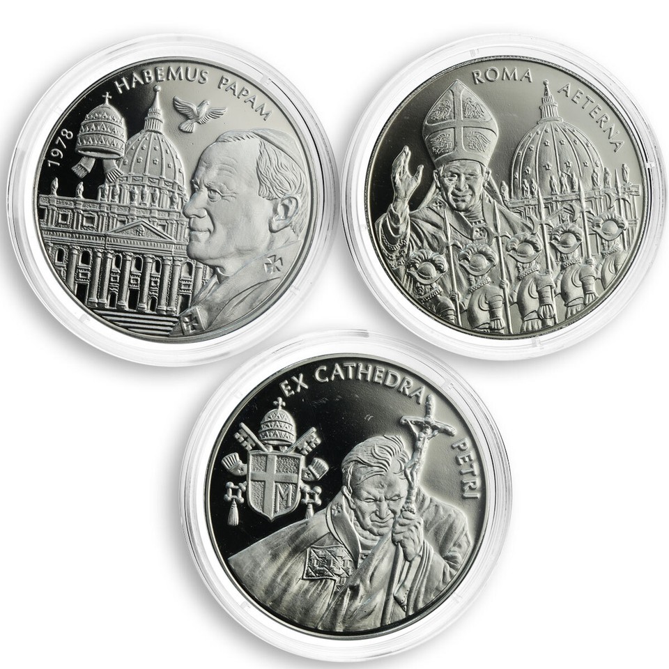 Malta set of 9 coins 10 liras Pope John Paul II CuNi proof 2005 | eBay