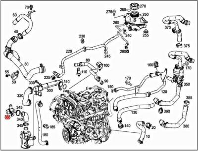Genuine MERCEDES Coolant inlet connection 2742000256 | eBay