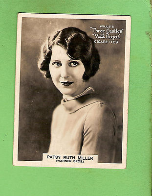#D303. 1925-1930 FAMOUS FILM STAR WILLS CIGARETTE CARD #79 PATSY RUTH ...