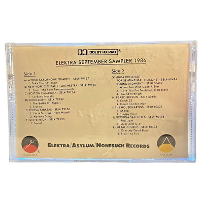 Sept 1986 Elektra Promo Sampler Steve Reich Georgia Satellites Metal ...