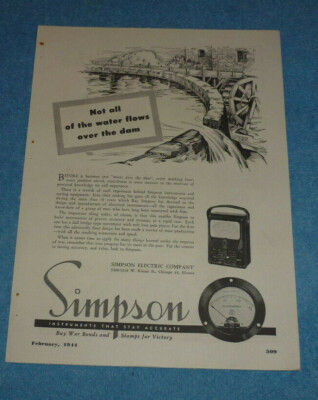 Vintage 1944 Ad Simpson Instruments + Gray Ink Recorder | eBay