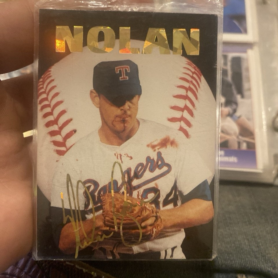 Nolan Ryan Texas Rangers Gold Blood Stain Uniform 1993 Sports Stars USA ...