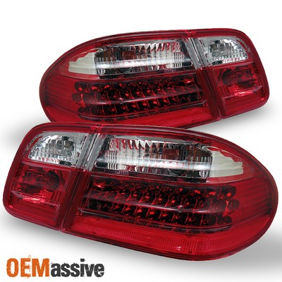 Fits 96-02 Mercedes W210 E-Class E300/E3/E430/E55 Red Clear Full LED ...