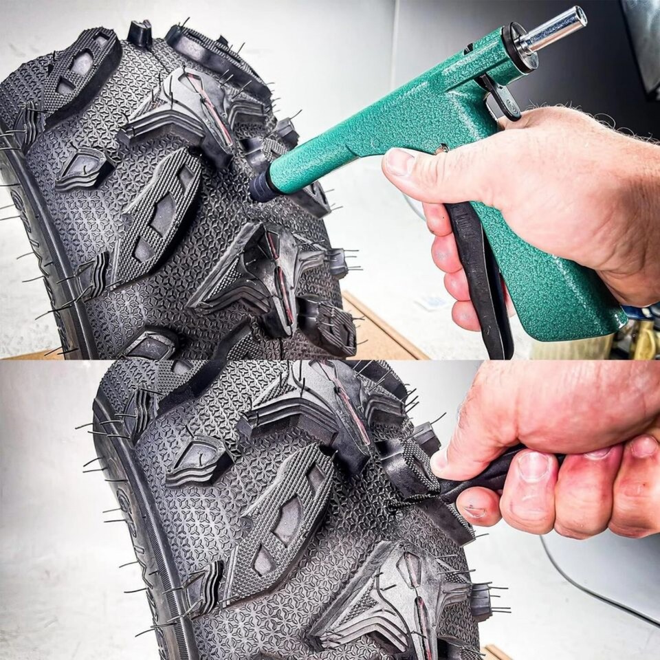 Tire Plugger Tubeless Tire Wheel Repair Gun Kit Mushroom Plug Probe ...