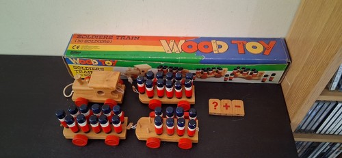 Ancien Jouet 1990 Wood Toy Soldiers Train | eBay