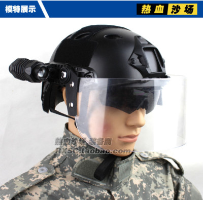Tactical Face Shield Transparent Windproof Lens Mask For Mich/ FAST ...