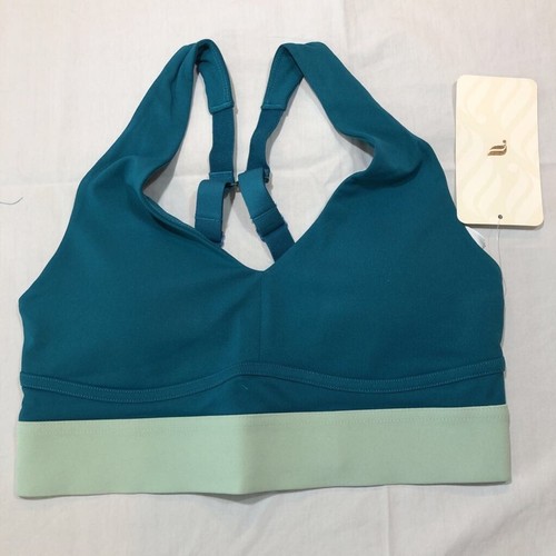 Fabletics Women's All Day Everyday Bra II Green Stretch Adjustable ...