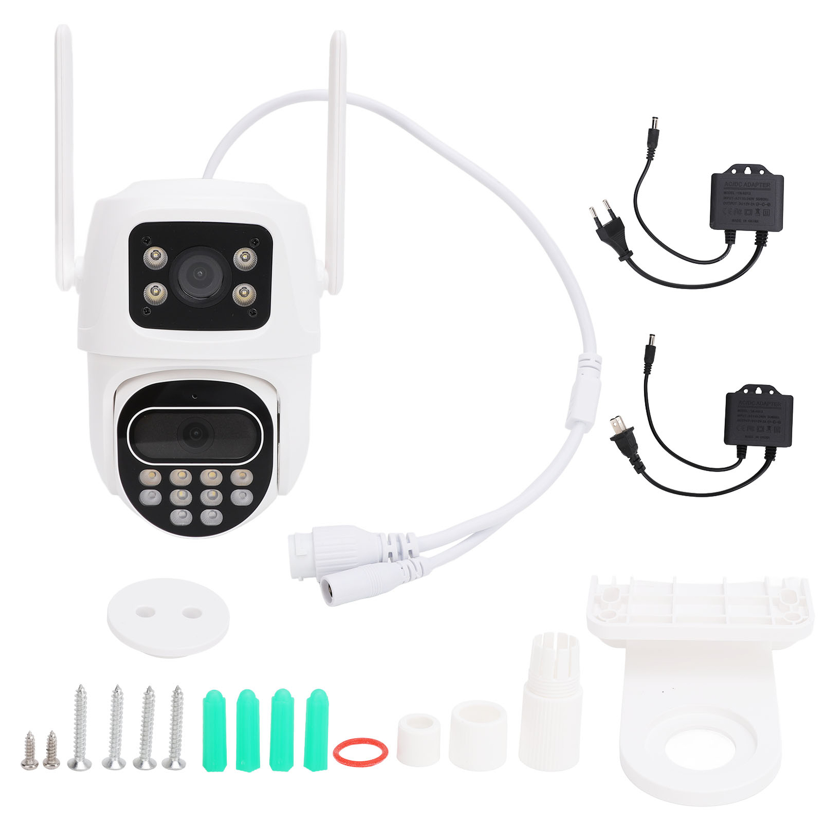 New Security Camera Outdoor Dual Lens Surveillance Camera 2.4G Wifi ...