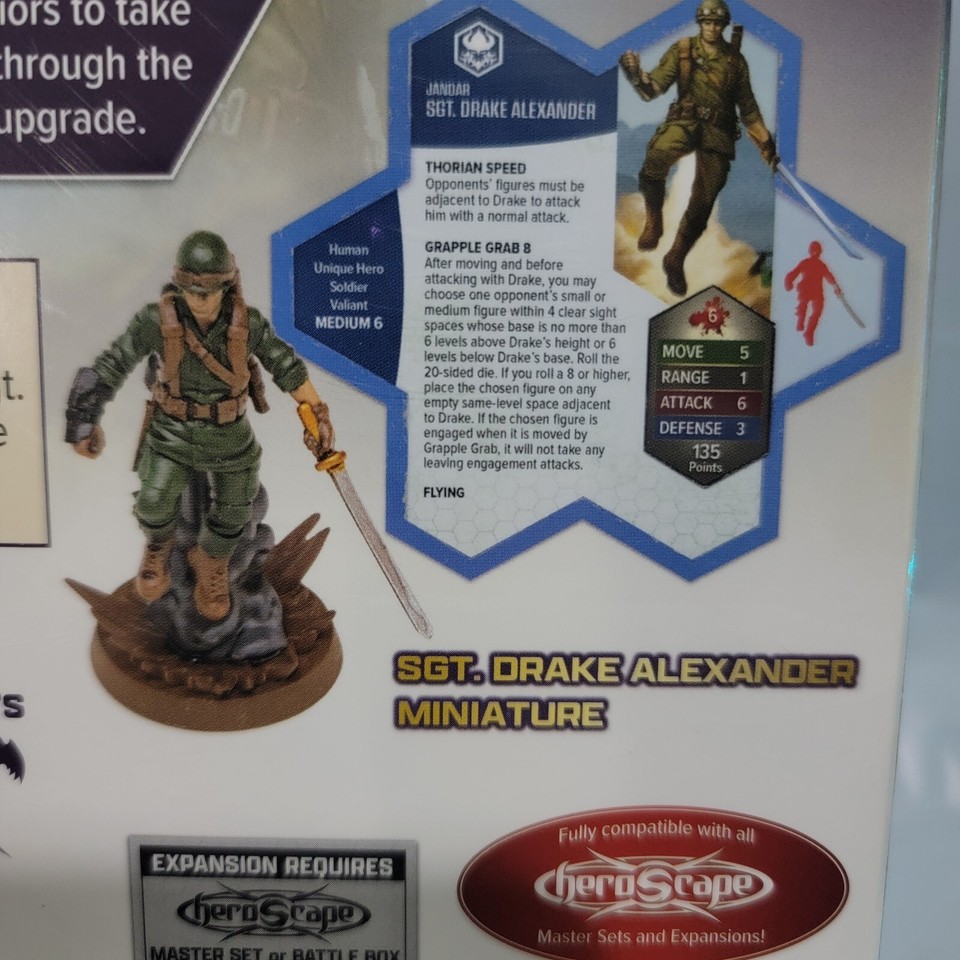 HEROSCAPE AGE OF ANNIHILATION SGT. DRAKE ALEXANDER MINIATURE FIGURE ...