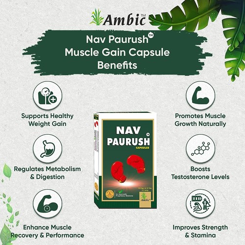 Nav Paurush Herbal Ayurveda Weight Gain Formula - Gain Fast 60 Pills ...
