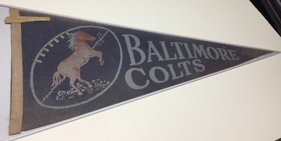 Amazing Vintage 1950's Baltimore Colts Football Pennant!!! | eBay