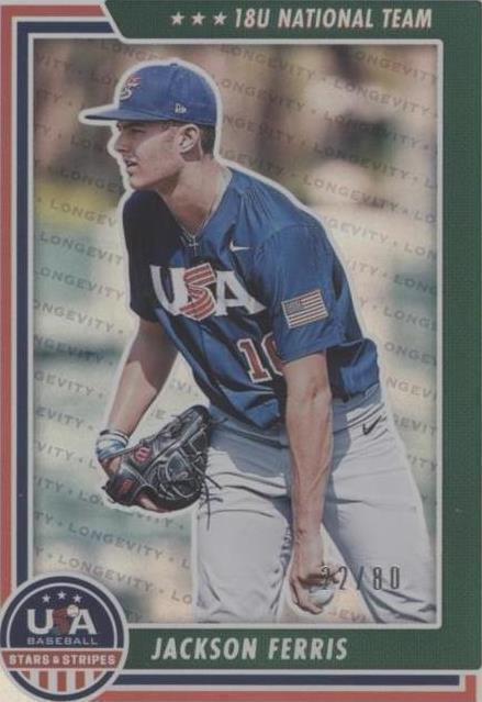 2022 Panini USA Baseball Stars & Stripes - Jackson Ferris #95 Holo ...
