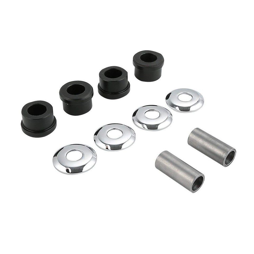 Chrome Polyurethane Handlebar Riser Bushings Damper Kit For Harley Dyna ...