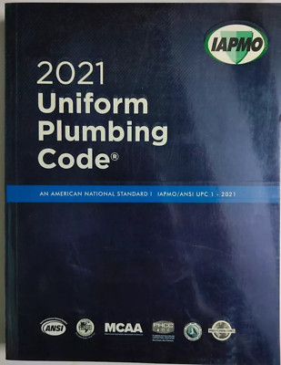 NEW 2021 Uniform Plumbing Code For Safety Sanitary Plumbing New Stoc ...