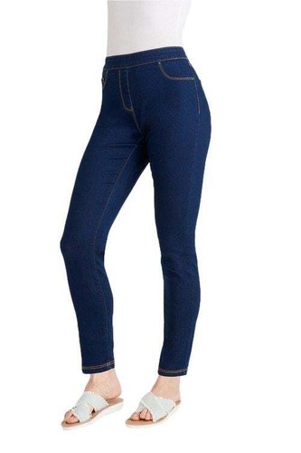 Capture - Womens Jeans - Blue Slim Leg - Solid Cotton Pants - Denim ...