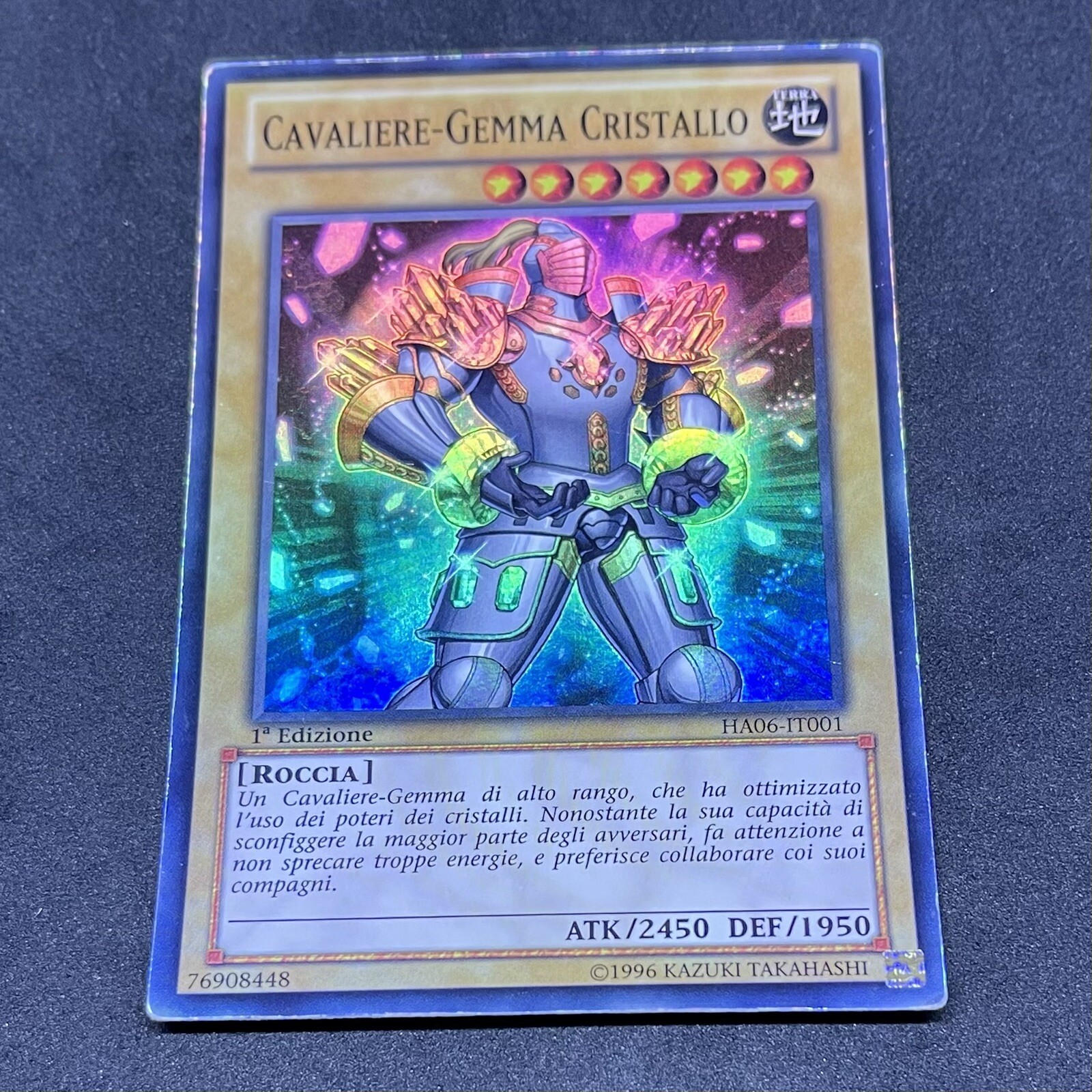 Carta Yu Gi Oh CAVALIERE GEMMA CRISTALLO Super Rara HA06 IT001 1 ...