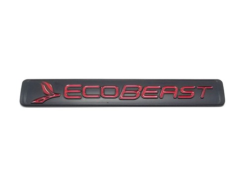 ECOBEAST Black w/Red Tailgate Emblem Ecoboost, Door, 5-5/8 in - 101655 ...
