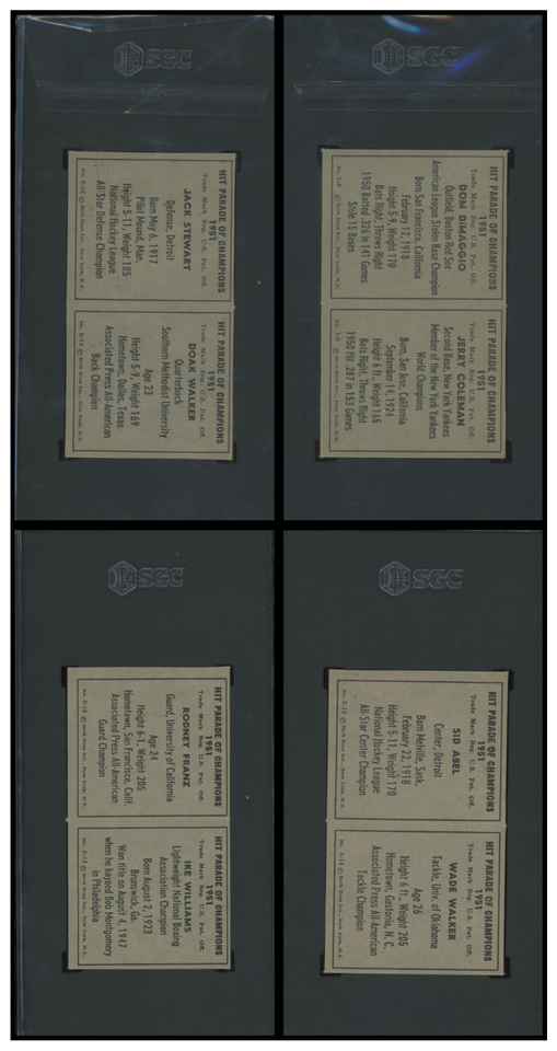 1951 BERK ROSS COMPLETE SET SGC GRADED 36 INTACT PANELS HIT PARADE OF ...