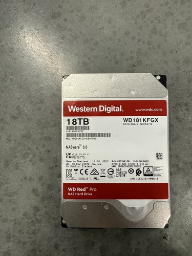 Western Digital Red Pro 18 TB HDD, SATA 3, 3,5" Internal Hard Drive ...