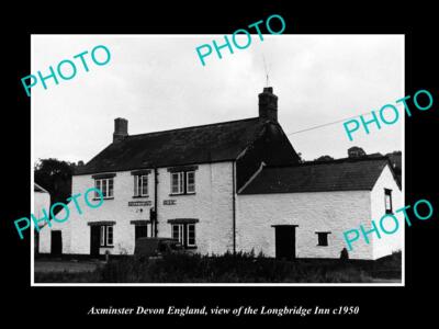 OLD LARGE HISTORIC PHOTO AXMINSTER DEVON ENGLAND THE LONGBRIDGE INN ...
