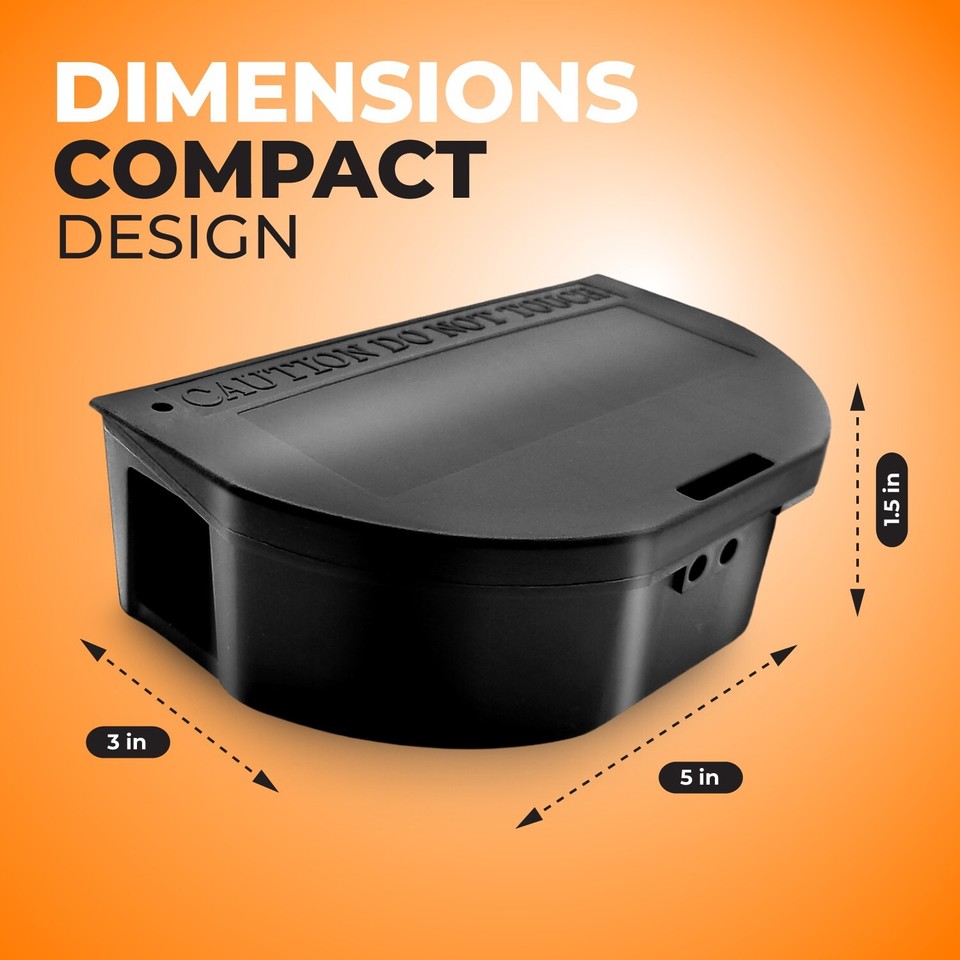 16 Pack Mouse Bait Stations with 8 Keys, Outdoor Rodent Box Station for ...