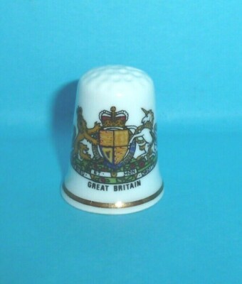 GREAT BRITAIN Coat of Arms Thimble England Northern Ireland Scotland ...