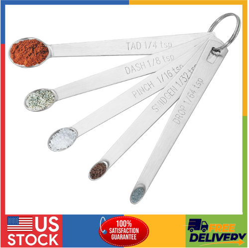 5PCS Small Measuring Spoons Set Stainless Steel Tiny Measuring Spoons ...