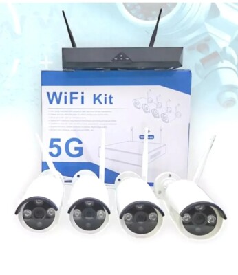kit videosorveglianza wireless full hd 4 telecamere wifi remoto ip 5G ...
