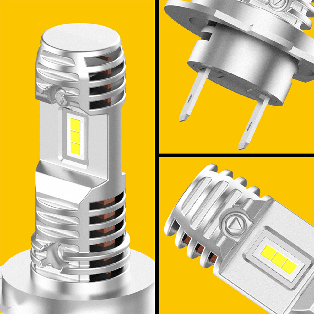 Canbus H7 LED Headlight High Low Beam 24000LM 100W Bulbs Fanless 6500k ...