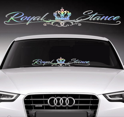 Royal Stance Windshield Banner Vinyl Decal Sticker JDM Oil Slick ...