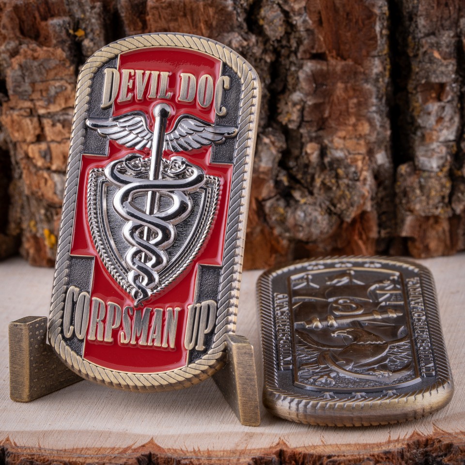 Navy Corpsman Up Challenge Coin (Dog Tag Shape) | eBay