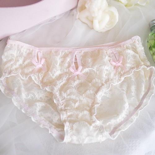 Girls Lace Bow Panties Underwear Ruffle Brief Breathable Sexy Japanese ...
