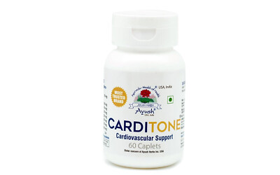 Carditone Ayush Herbs 60 caplets Cardiovascular Support + Free Shipping ...