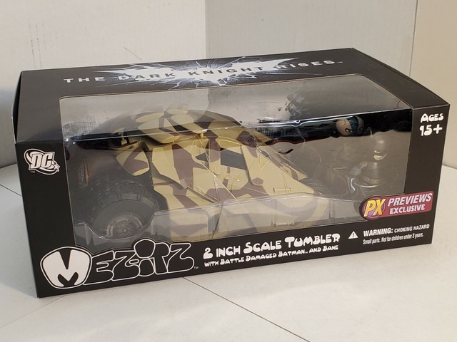 2 Inch Scale Tumbler Batman & Bane Mez-itz Figures Mezco 2012 TDKR Dark ...