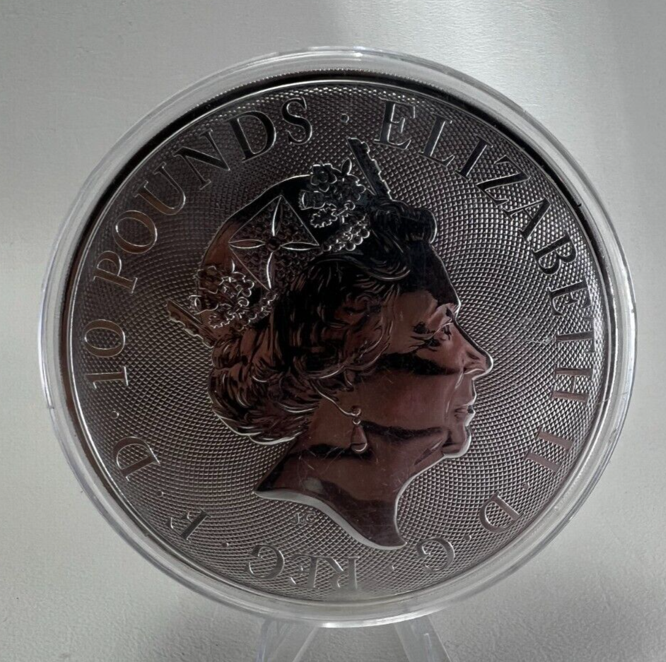 2019 British Queen's Beasts - The Black Bull 10oz Silver Round - AZ328 ...