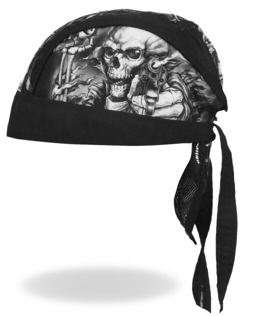Five Skulls Design Premium Headwrap Biker Doo Rag Durag Cap #1093 | eBay