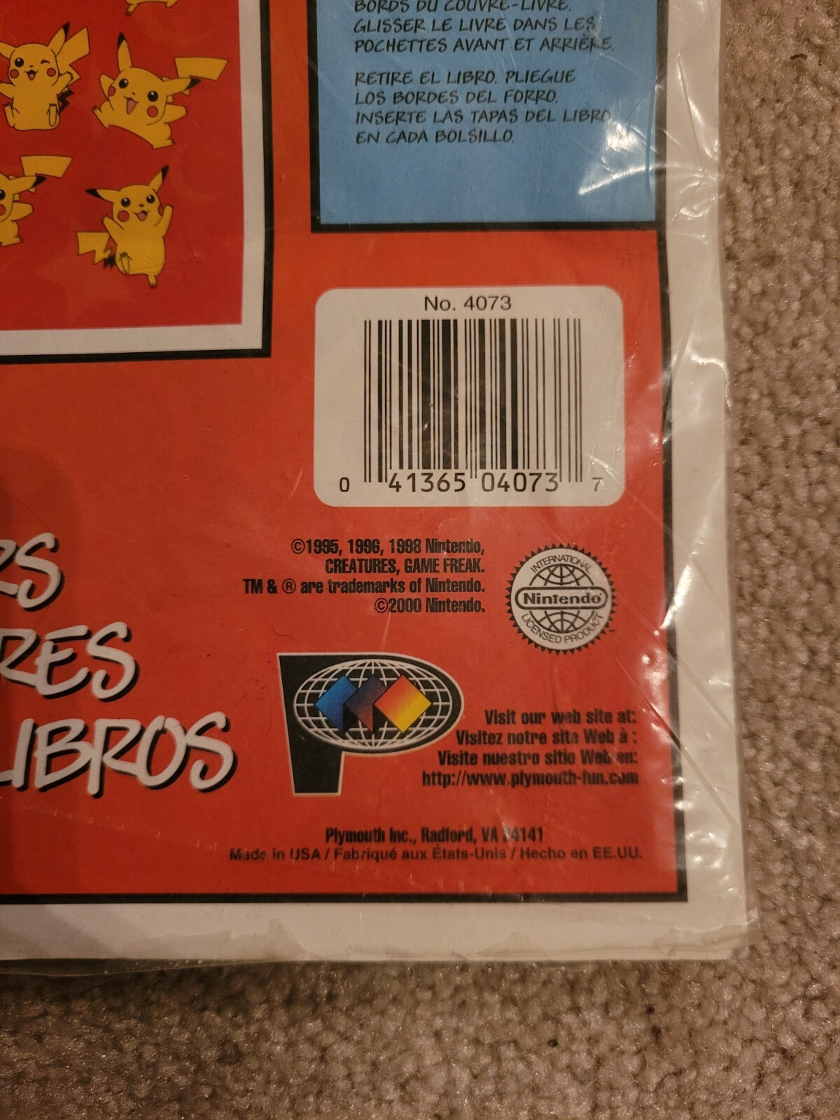 Vtg 1999 Nintendo Pokemon 2 Book Covers Pokedex Pokeball Pikachu Anime ...