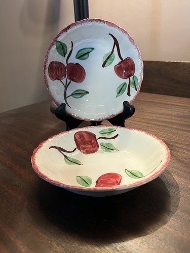 Blue Ridge Southern Potteries Crabapple Berry Fruit Bowls (2) EUC | eBay