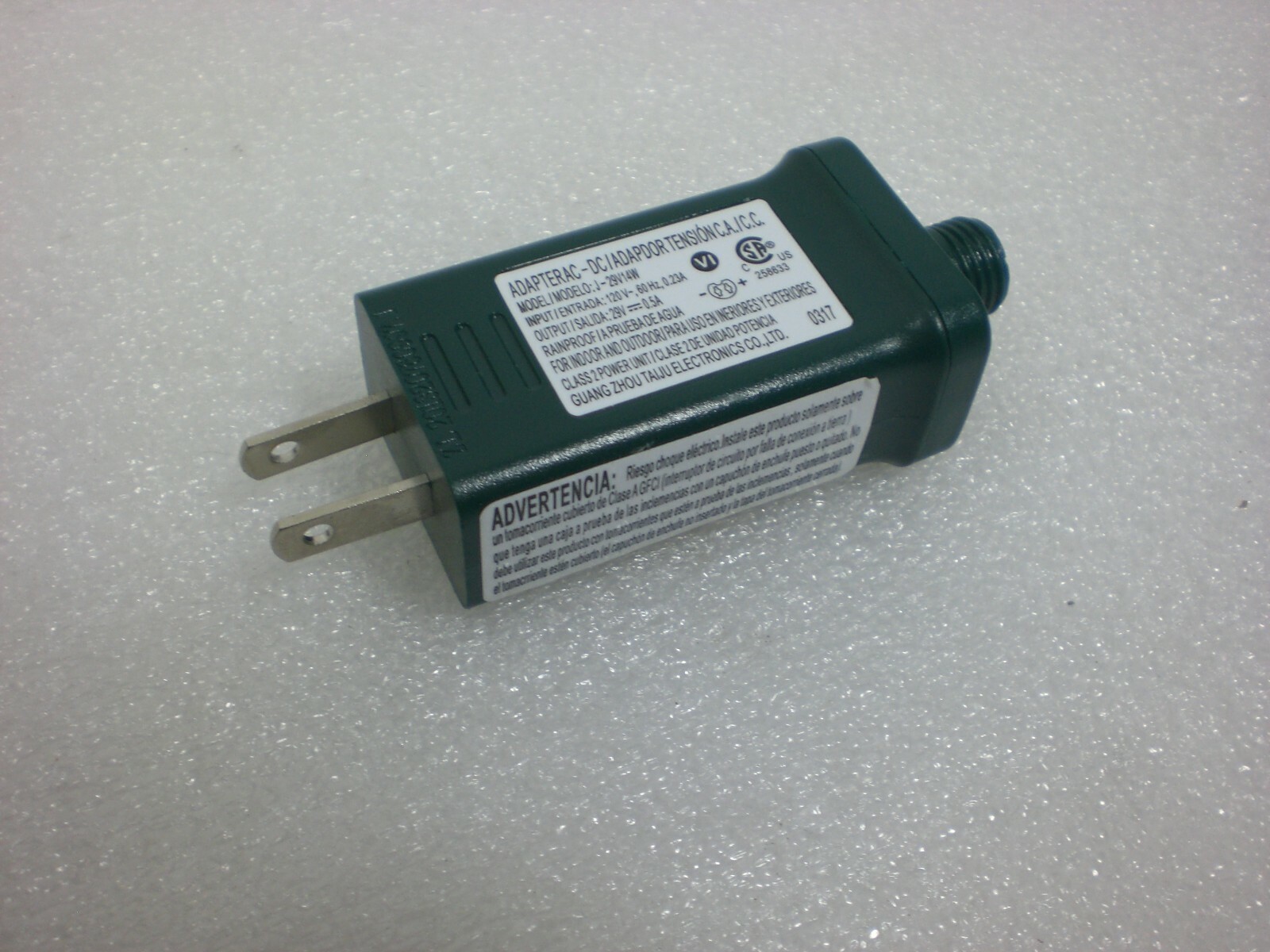 Transformer DC Adapter AC/DC Model J-29V14W 120v Input, 29V DC 0.5A ...