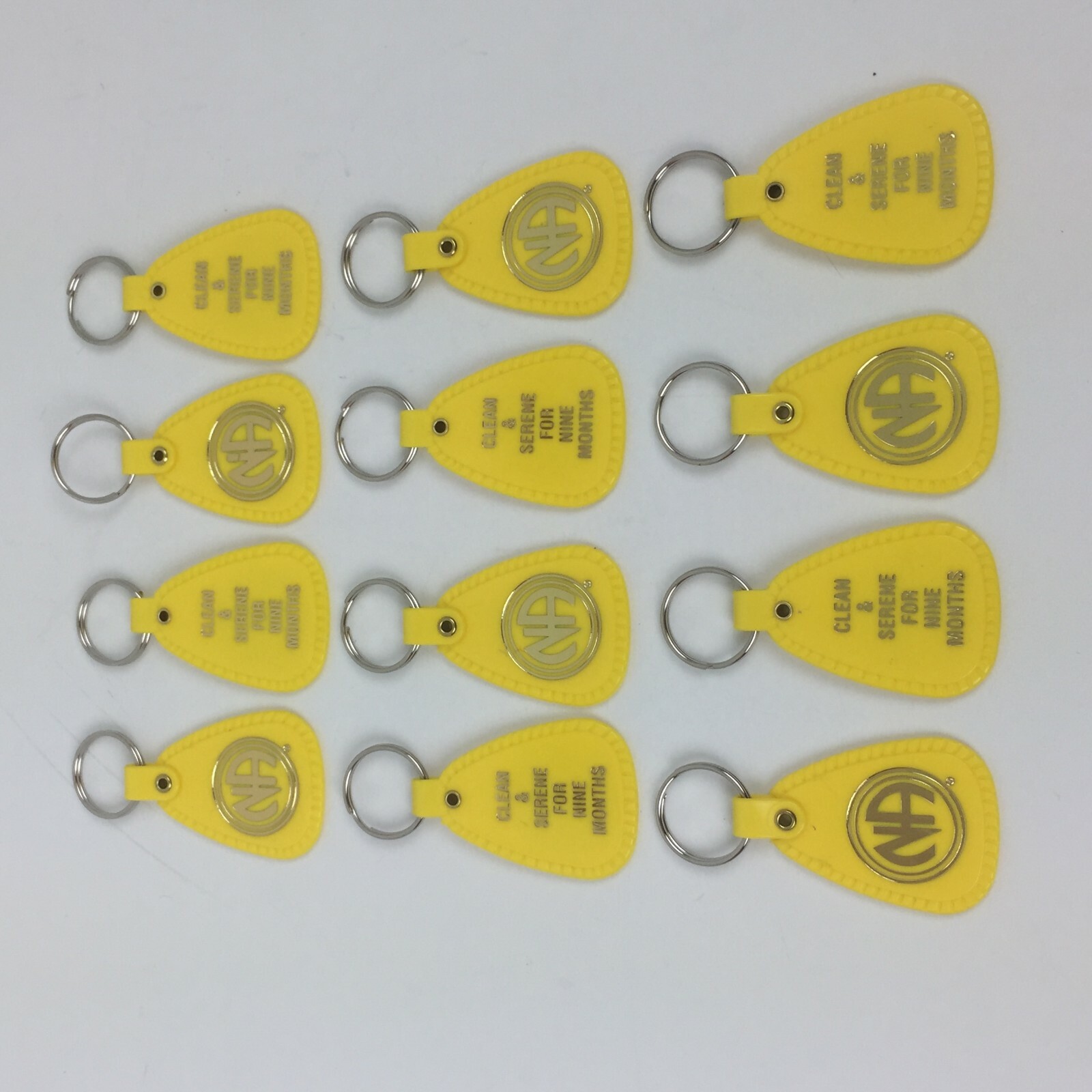 NARCOTICS ANONYMOUS NA KEY TAG Yellow 9 Months Recovery 12 Piece ...