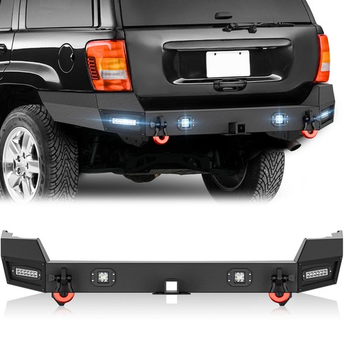 With 2" Hitch Receiver Rear Bumper For 1999-2004 Jeep Grand Cherokee WJ ...