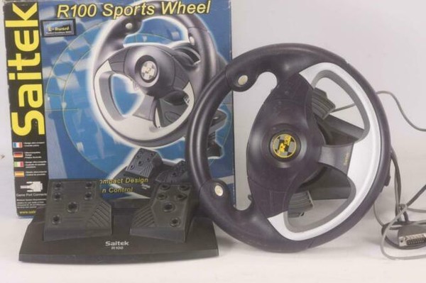 Saitek R100 USB PC Racing Wheel and Pedals for sale online | eBay