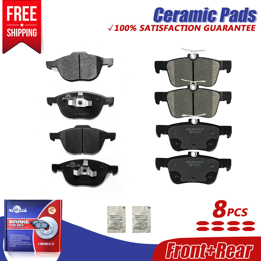 Front and Rear Disc Ceramic Brake Pads For 2017 2018 2019 Ford Escape ...