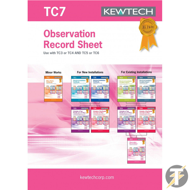 18th Edition Electrical Certificate Report Books 18TH EDITION Kewtech ...