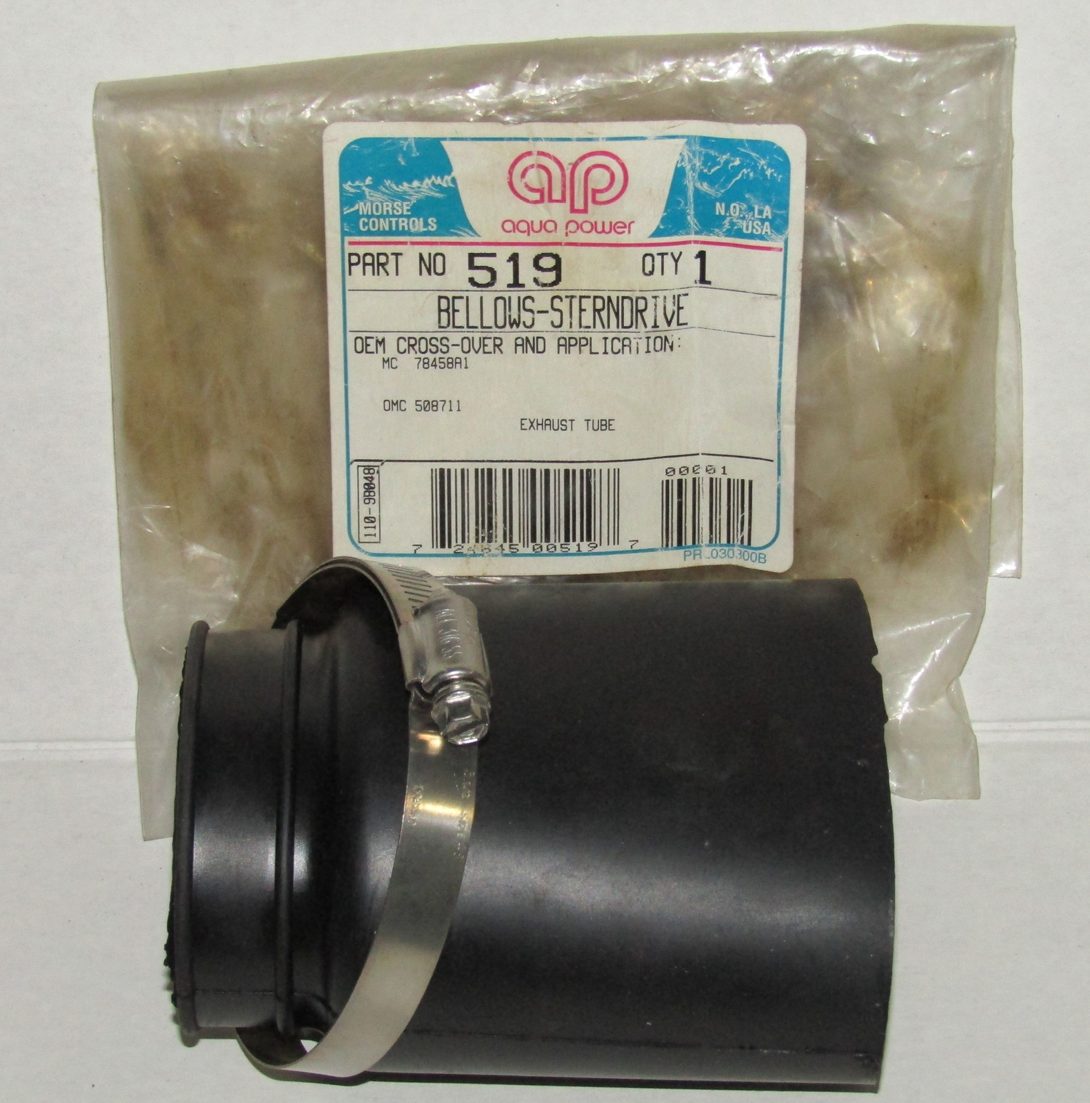 NEW AQUA POWER MARINE BOAT STERNDRIVE BELLOWS PART NO. 519 | eBay