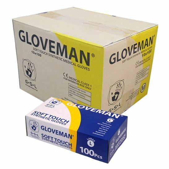 gloveman disposable glove soft touch synthetic powder free G 151 ...