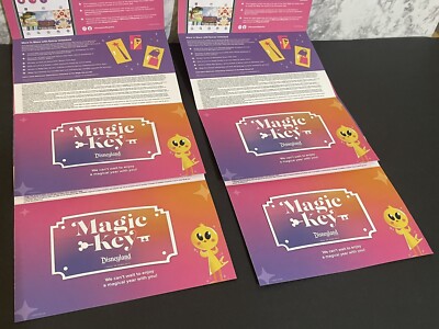 Disneyland Magic Key Annual Passholder Magnet 5" X 3" New! LOT OF 4 | eBay